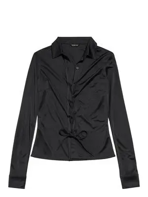 Balenciaga Lace-up Shirt - Black