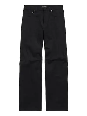 Balenciaga Curved Knee Denim Pants - Black
