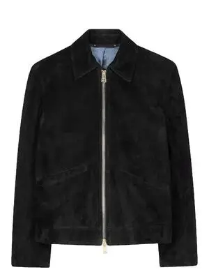 Paul Smith Slim-fit Suede Jacket - Black