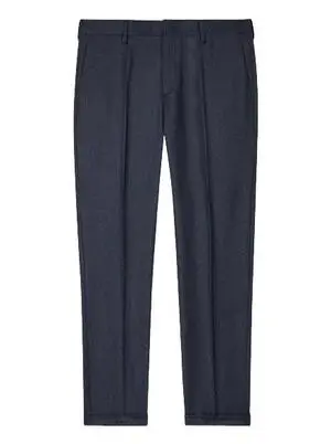 Paul Smith Slim-fit Wool-cashmere Flannel Trousers - Blue