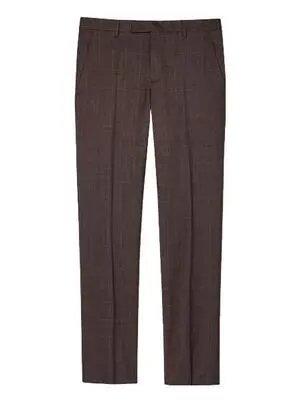 Paul Smith Dusky Check Wool Trousers - Purple