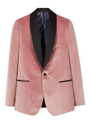 Paul Smith Tailored-fit Dusty Velvet Evening Blazer - Pink