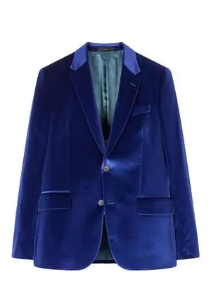 Paul Smith The Soho Tailored-fit Indigo Velvet Blazer - Blue