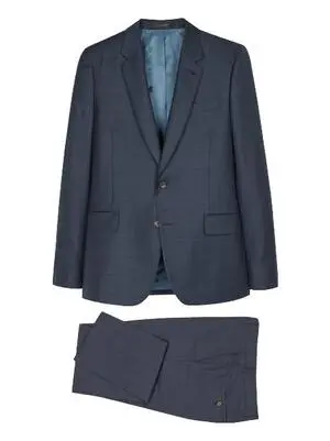 Paul Smith The Soho Tailored-fit Slate Check Wool Suit - Blue