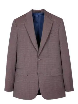 Paul Smith The Brierley Lavender Check Wool Blazer - Purple