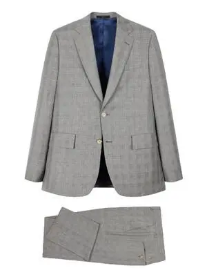 Paul Smith The Brierley Light Check Wool Suit - Grey