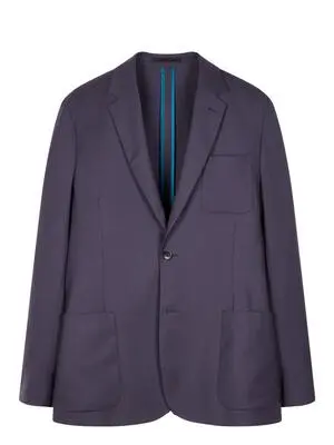 Paul Smith A Suit To Travel In Slate Grey Wool Unlined Blazer - Purple