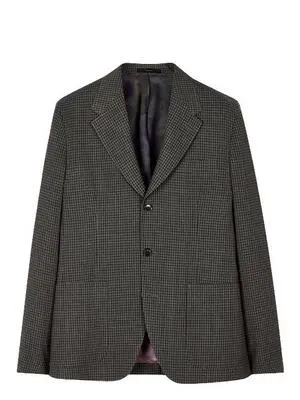 Paul Smith Slim-fit Gingham Check Stretch-wool Three-button Blazer - Green