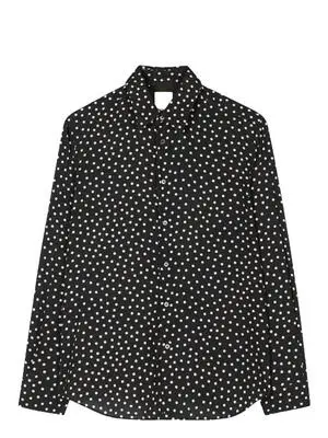 Paul Smith Viscose 'blur Polka' Print Shirt - Black