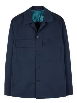 Paul Smith Cotton-linen Shirt Jacket - Blue