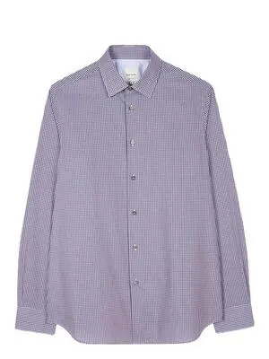 Paul Smith Light Tailored-fit Gingham Cotton Shirt - Purple