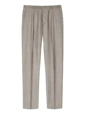 Paul Smith Tapered-fit Pleated Trousers - Brown