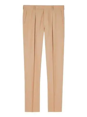 Paul Smith Tapered Pleated Trousers - Brown