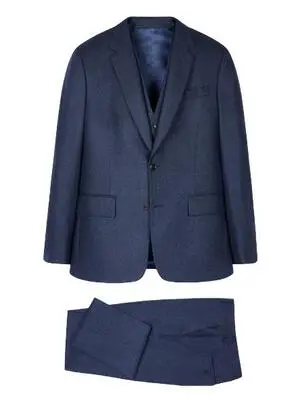 Paul Smith The Soho Tailored-fit Navy Capolavoro Tweed Three-piece Suit - Blue