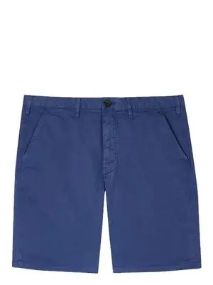 Paul Smith Washed Stretch Pima-cotton Shorts - Blue