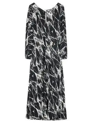 Paul Smith Abstract Printed Midi Dress - Black
