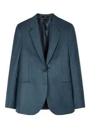 Paul Smith Wool-cashmere Flannel Two-button Blazer - Blue