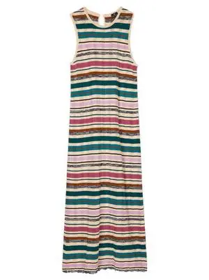 Paul Smith Textured Knit Long Dress - White