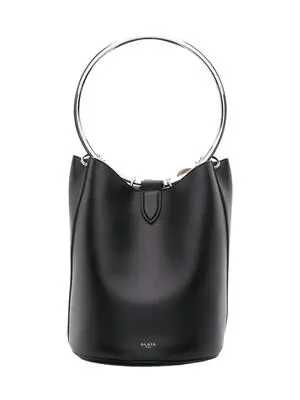 Alaïa Ring Large Leather Bucket Bag - Black