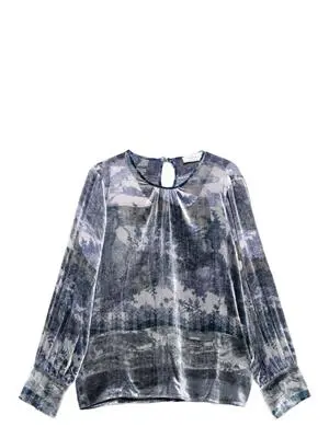 PIERRE-LOUIS MASCIA Silk Printed Blouse - Blue