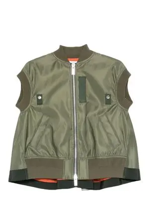 Sacai Nylon Vest - Green