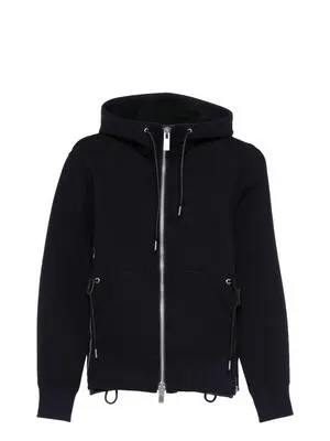 Sacai Cotton Zipped Hoodie - Green