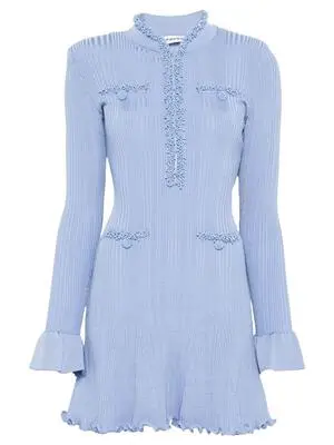 SELF-PORTRAIT Short Dress - Sky Blue