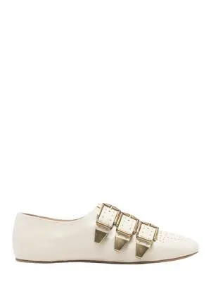 Chloé Susanna Leather Ballet Flats - White