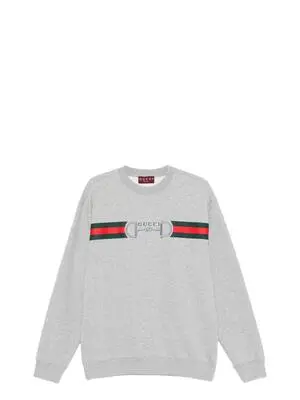 Gucci Logo Cotton Sweatshirt - Grey