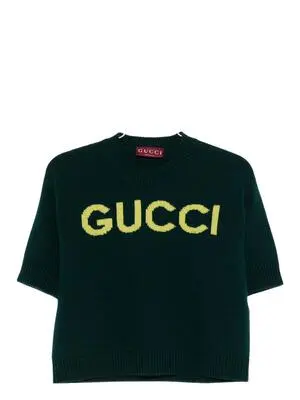 Gucci Logo Wool Sweater - Green
