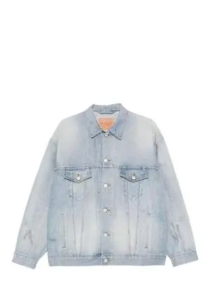 Balenciaga Denim Cotton Jacket - Sky Blue