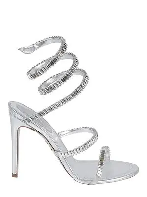 Rene Caovilla Cleo Spark Rhinestone Sandals - Silver