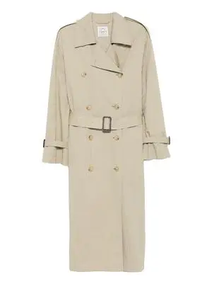 TOTEME Cotton Blend Trench Coat - White