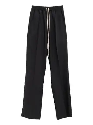 Rick Owens Drawstring Cotton Trousers - Black