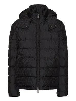 Valentino Garavani Down Jacket With Logo - Blue