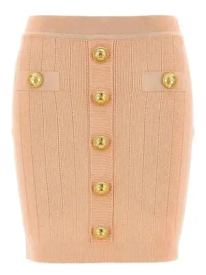 Balmain Knitted Mini Skirt - Pink