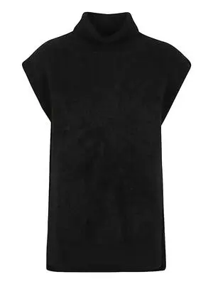 CT PLAGE Cashmere High-neck Vest - Black