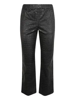 ENES Leather Trousers - Black