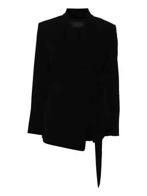 Max Mara Double-breasted Wrap Jacket - Black