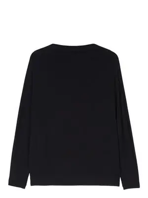 Issey Miyake Boat Neck Batwing Sleeve Sweater - Blue