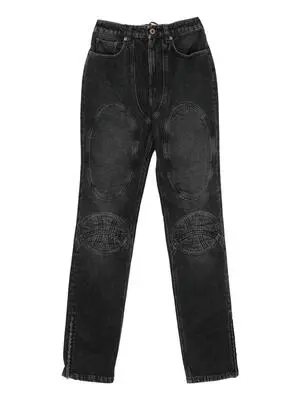 Jean Paul Gaultier Padded Denim Jeans - Black