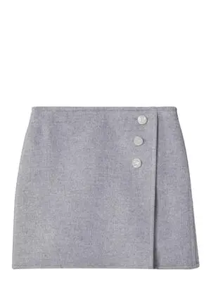 Tory Burch Wool Mini Skirt - Grey