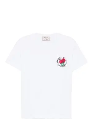 ALESSANDRO ENRIQUEZ Embroidered Cotton T-shirt - White