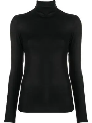 Majestic International Lurex High-neck Sweater - Black