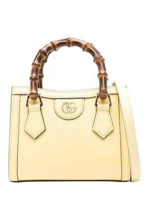Gucci Diana Small Leather Tote Bag - Yellow