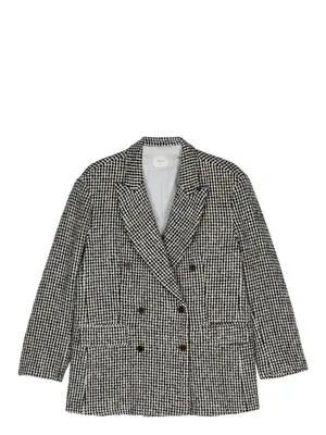 ALYSI Wool Blend Double-Breasted Coat