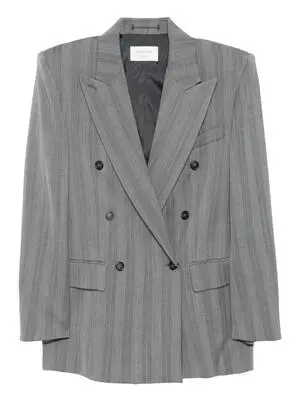 Sportmax Wool Double-breasted Jacket - Grey