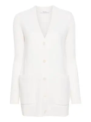 Max Mara Wool And Cashmere Blend Cardigan - White