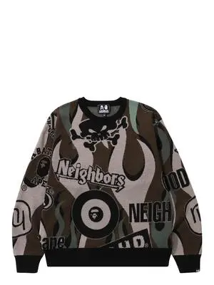 A BATHING APE X Neighborhood Relaxed Fit Knit - Green