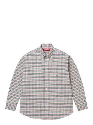 Supreme Loose Fit Flannel Oxford Shirt Grey